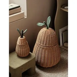 FERM LIVING Pear Braided Rattan Storage 30cm