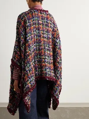 Etro Tweed Wool-blend Poncho