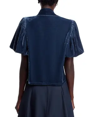 AREA STARS Velvet Mock Neck Top