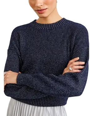 Bella Dahl Metallic Threaded Pullover Sweater