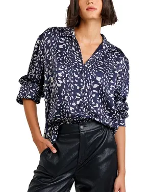 Bella Dahl Smocked Shoulder Textured Blouse