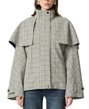 Nocturne Checked Coats For Women
