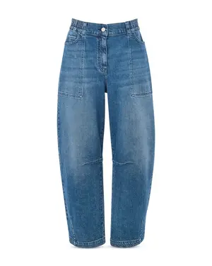 Whistles Elasticated Waist Barrel Jeans