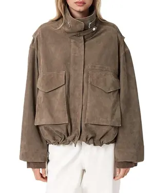 ALLSAINTS Clay Suede Jacket - Walnut Brown
