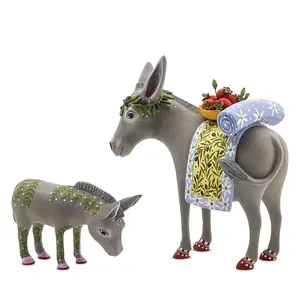 MACKENZIE-CHILDS Patience Brewster Nativity Mother & Baby Donkey Figures, Set Of 2 - No Color