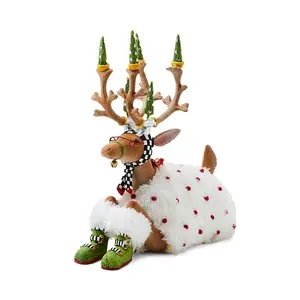 MACKENZIE-CHILDS Patience Brewster Dash Away Sitting Blitzen Reindeer Figure - No Color