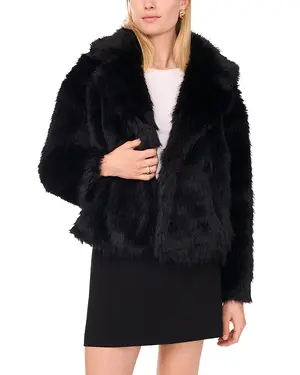 1.State Faux Fur Jacket - Rich Black