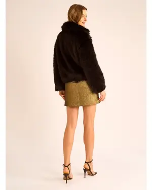1.State Faux Fur Jacket - Rich Black