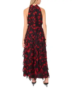 1.State Floral Ruffle Cascading Maxi Dress
