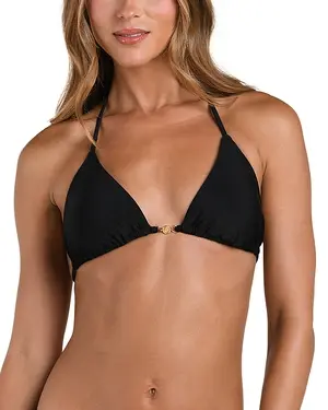 L'Agence Kristin Slider Bra Bikini Top - Black