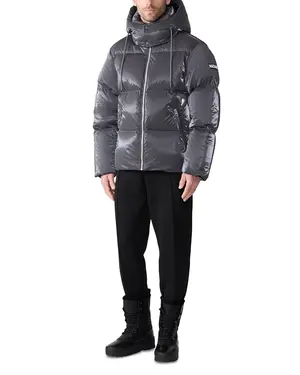 Mackage Quilted Hooded Down Jacket - Carbon