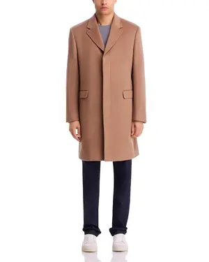 Vince Wool & Cashmere Flyfront Topcoat - Camel
