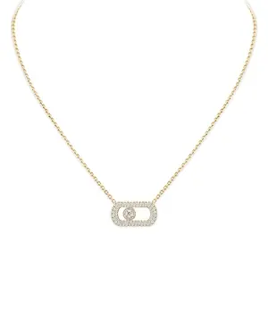 Messika 18k So Move Diamond Oval Pendant Necklace - Gold
