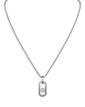 Messika Titanium So Move Diamond Oval Pendant Necklace, 28.74 - White