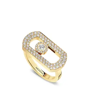 Messika 18k So Move Diamond Oval Ring - Gold