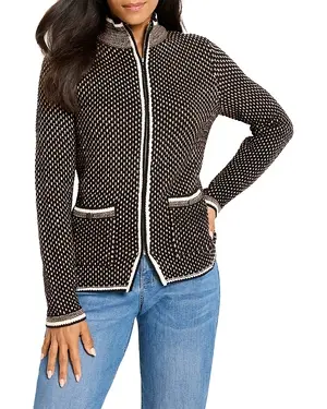 NIC+ZOE Brick Stitch Knit Jacket