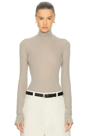 LEMAIRE Seamless High Neck Top - Light Sage