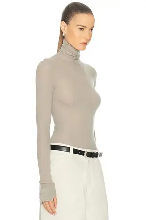 LEMAIRE Seamless High Neck Top - Light Sage
