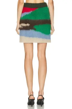 THE ELDER STATESMAN Topo Jacquard Skirt