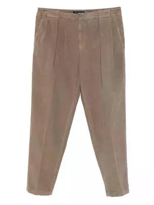 BRIGLIA 1949 Corduroy Cropped Trousers - Brown