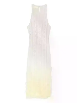 ROBERTA EINER Angel Plunge-neck Ombré Midi Dress - Yellow