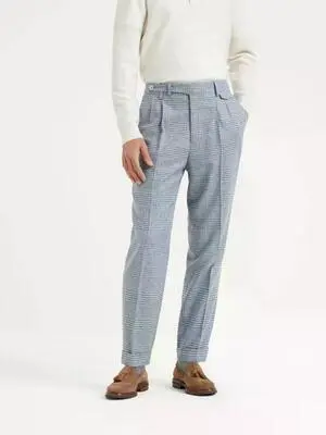 Brunello Cucinelli Check-pattern Tailored Trousers