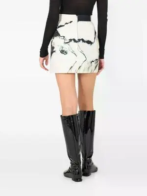 Roberto Cavalli Marble-print Mini Skirt