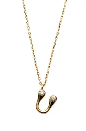 ARGENTO VIVO Cubic Zirconia Bubble Initial Necklace
