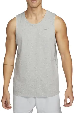 Nike Dri-fit Training Tank Top - Grey Heather/smoke Grey