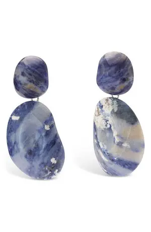 LELET NY Zoe Semiprecious Stone Drop Earrings - Lapis