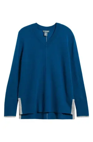 GRIFFEN Tipped Wool & Cashmere High-low Sweater