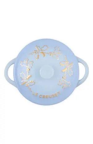 LE CREUSET Holly Collection Mini Round Cocotte - Coastal Blue