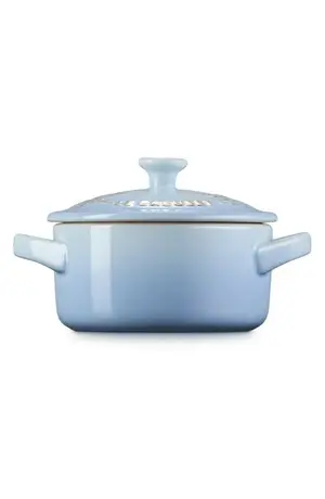 LE CREUSET Holly Collection Mini Round Cocotte - Coastal Blue