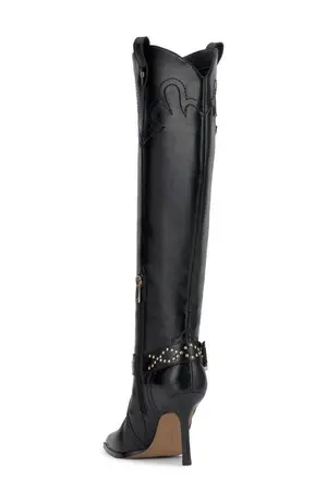 Jessica Simpson Kenzin Knee High Western Boots - Black