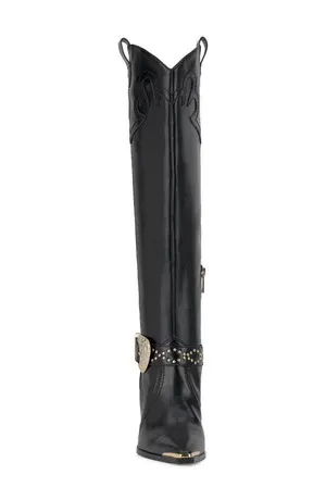 Jessica Simpson Kenzin Knee High Western Boots - Black