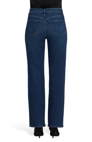 NYDJ Rhinestone Ankle Straight Leg Jeans
