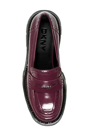 Dkny Sahana Platform Penny Loafer - Burgundy