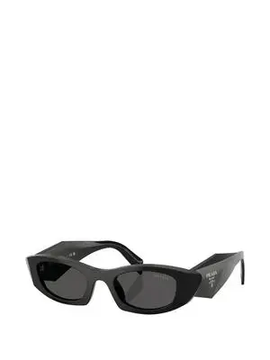 Prada Geometric Frame Sunglasses - Black