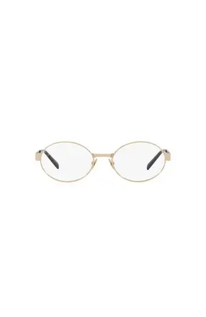 Saint Laurent 55mm Oval Optical Glasses - Gold
