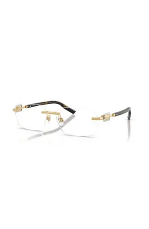 Dolce & Gabbana 60mm Rectangle Optical Glasses - Gold