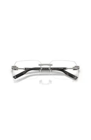 Dolce & Gabbana 60mm Rectangle Optical Glasses - Silver