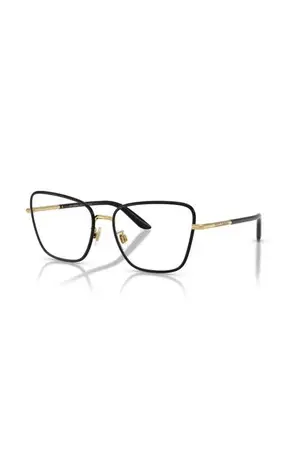 Dolce & Gabbana 57mm Full Rim Cat Eye Optical Glasses - Black