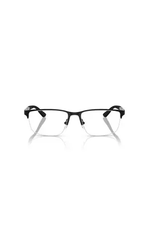 Emporio Armani 56mm Rectangle Eyeglasses - Black
