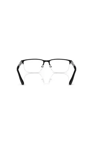 Emporio Armani 56mm Rectangle Eyeglasses - Black
