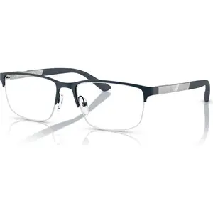 Emporio Armani 56mm Rectangle Eyeglasses - Blue