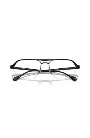 FERRARI 55mm Irregular Eyeglasses - Black