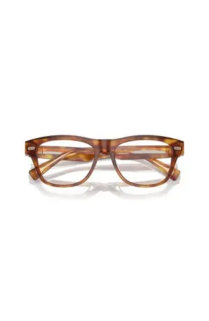 Brunello Cucinelli 54mm Rectangle Eyeglasses - Tortoise