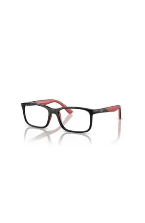 Ray-ban 47mm Rectangle Eyeglasses - Black