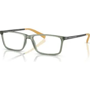 Armani Exchange 55mm Rectangle Eyeglasses - Green
