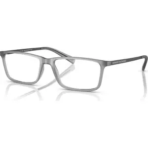 Armani Exchange 55mm Rectangle Eyeglasses - Grey